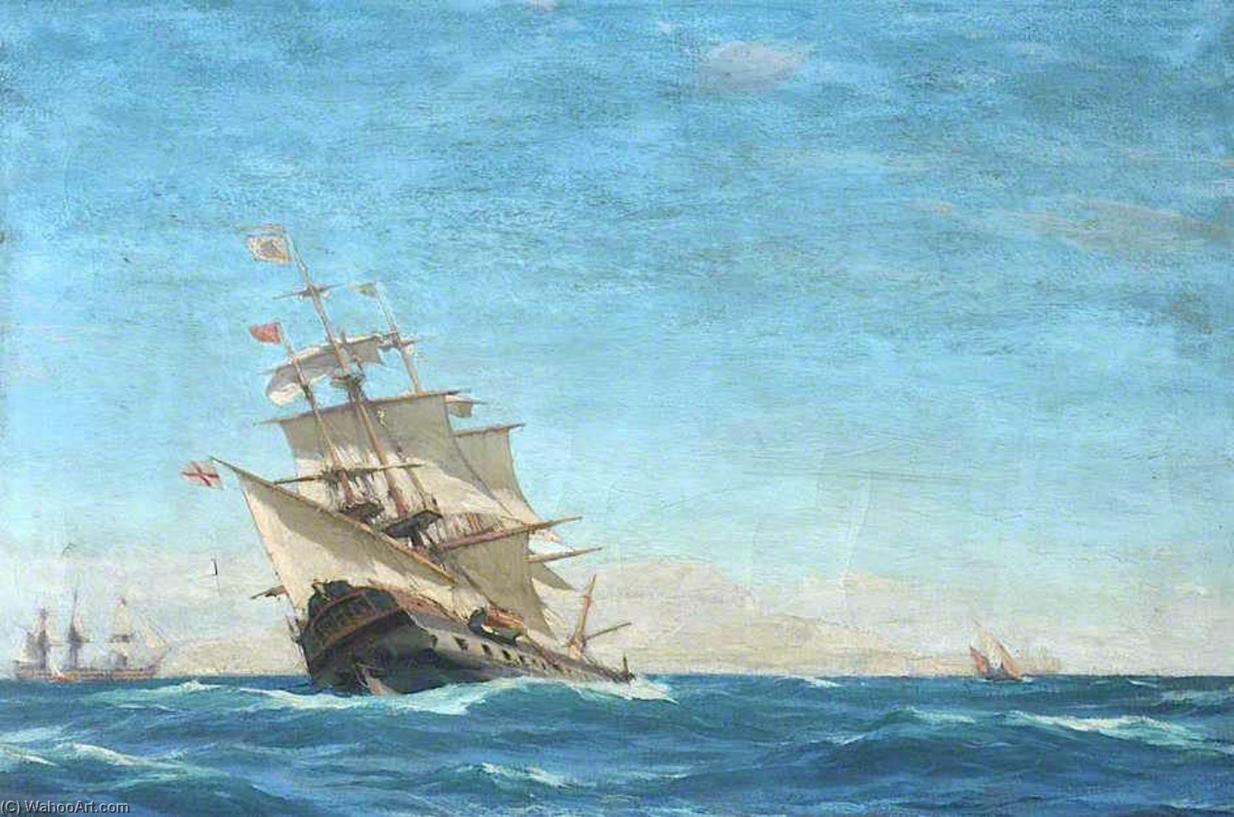 Grabados De Calidad Del Museo HMS `Juno` Ir a Windward de John Fraser ...