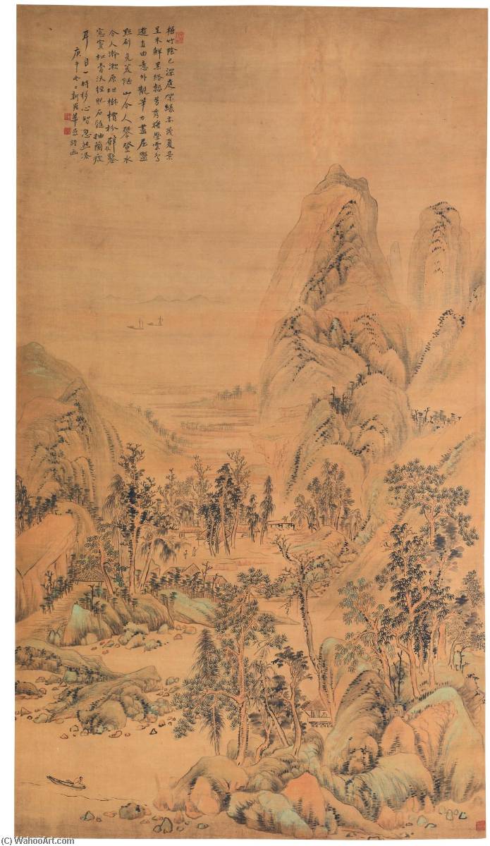 Reproducciones De Arte VILLAGE SCENE de Hua Yan (1682-1756) | WahooArt.com