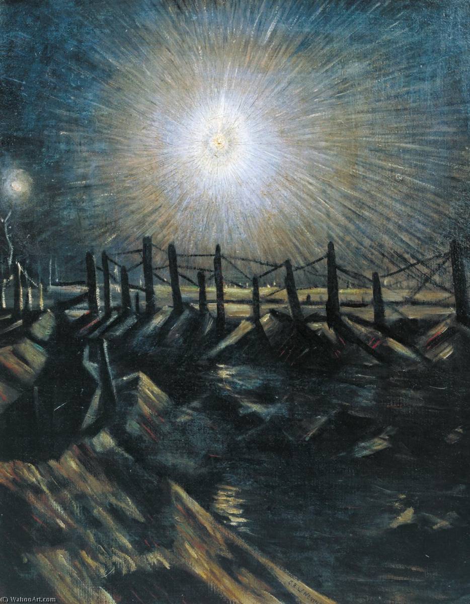Reproducciones De Arte Un Star Shell, 1916 de Christopher Richard Wynne ...
