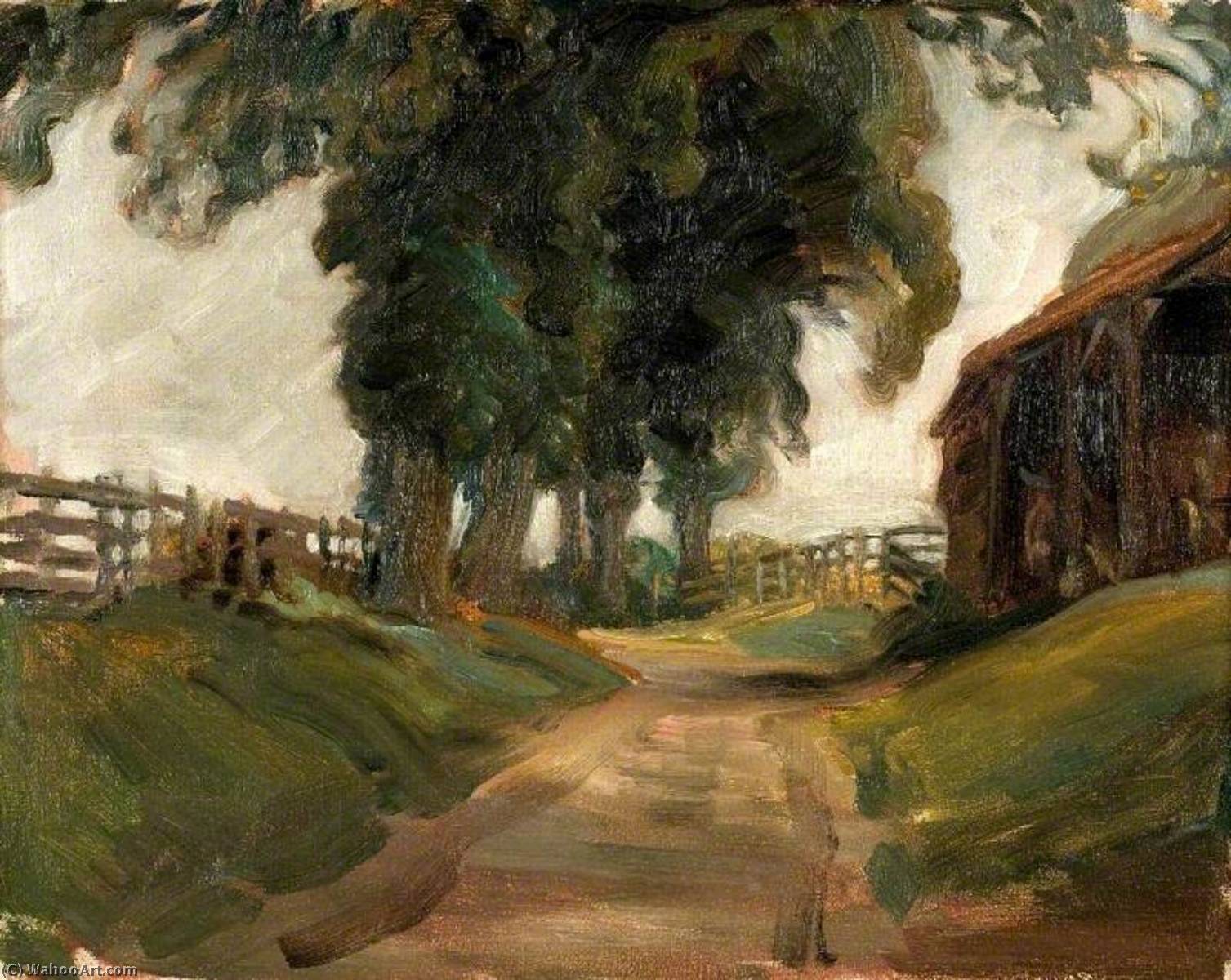 Reproduções De Arte Estudo de um Lane e Barn, 1911 por Brian Hatton ...