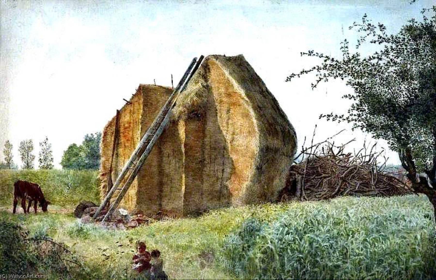 Oil Painting Replica The Haystack by William Davis (1812-1873 ...