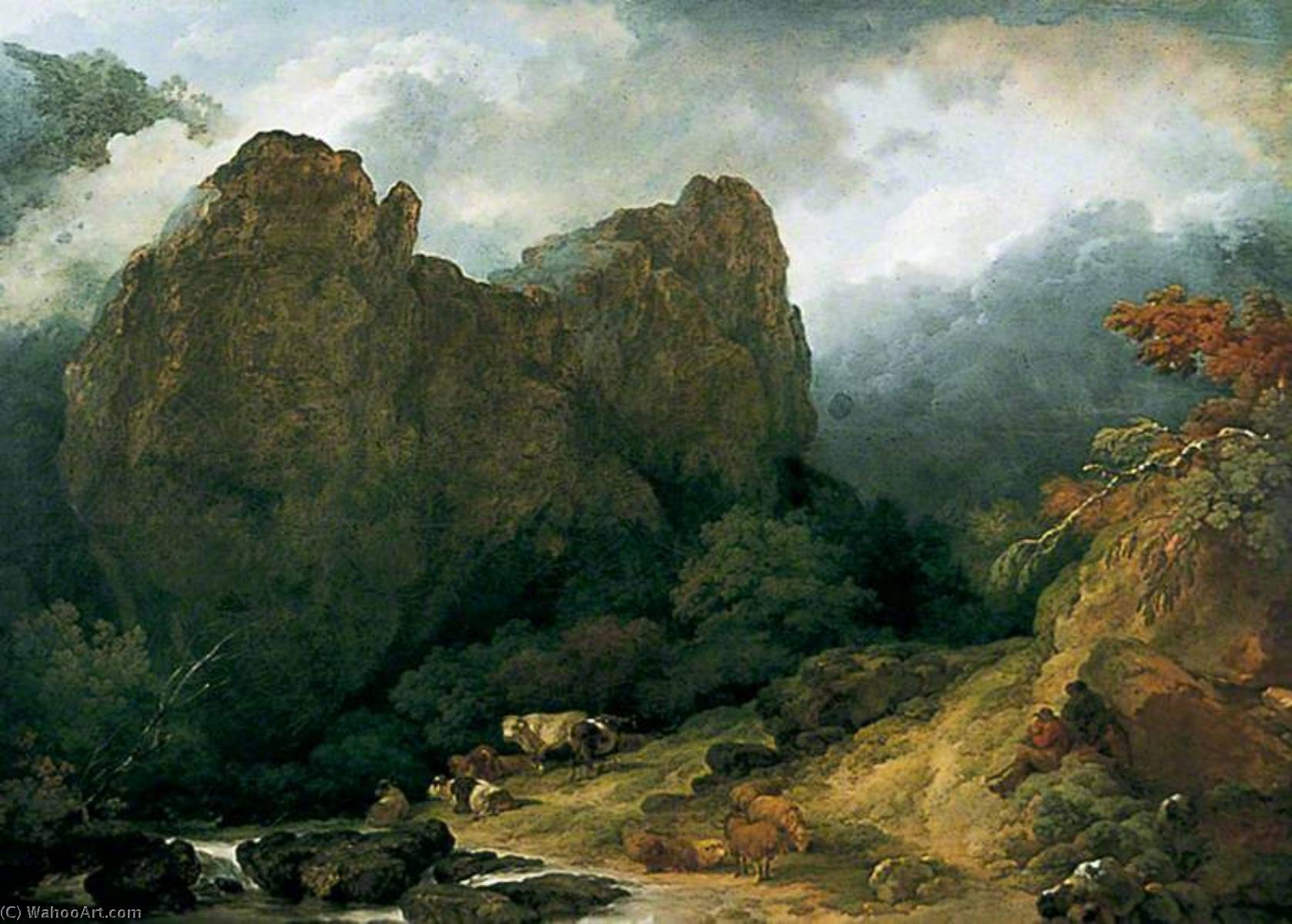 Reproduções De Pinturas Dovedale em Derbyshire por Philip Jacques De ...