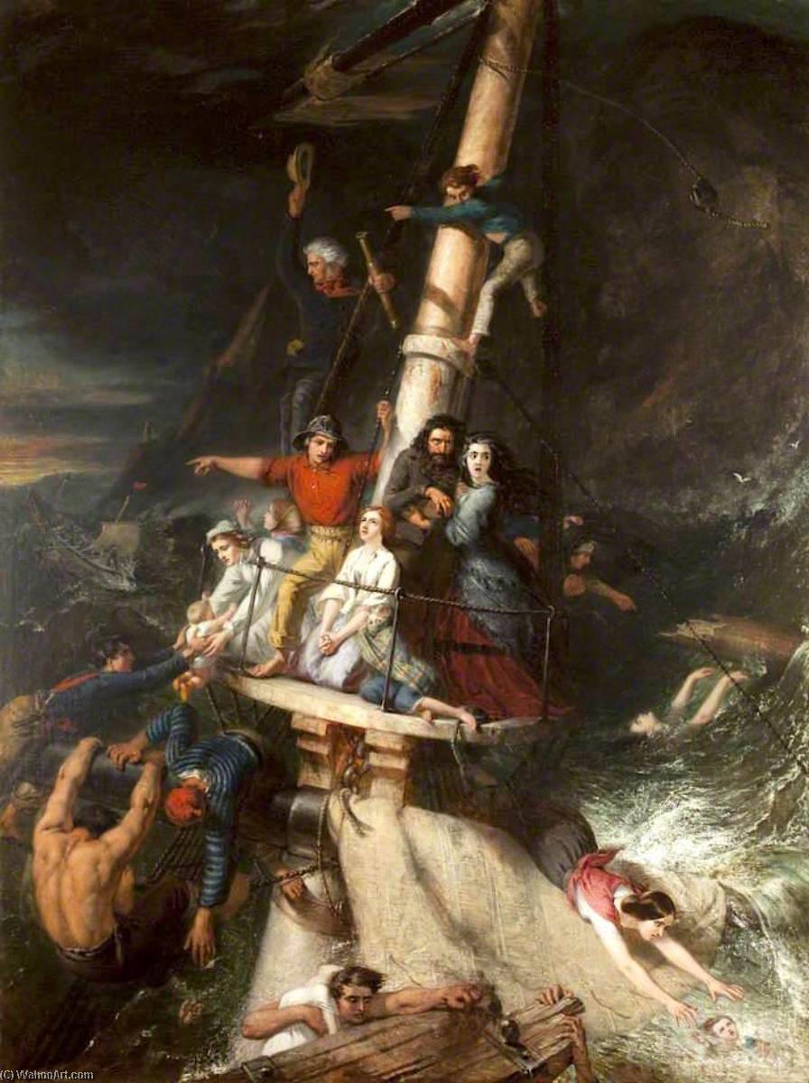 Reproduções De Pinturas The Lifeboat por Marshall Claxton (1811-1881 ...