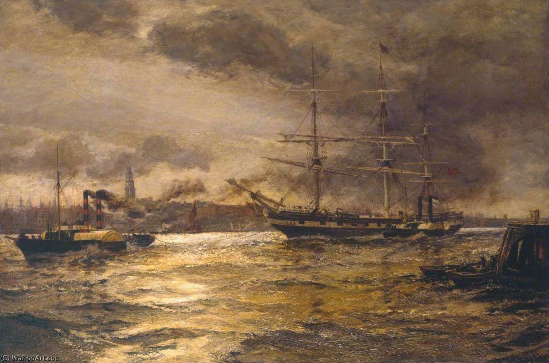 Order Artwork Replica London River, 1904 by Charles Napier Hemy (1841 ...