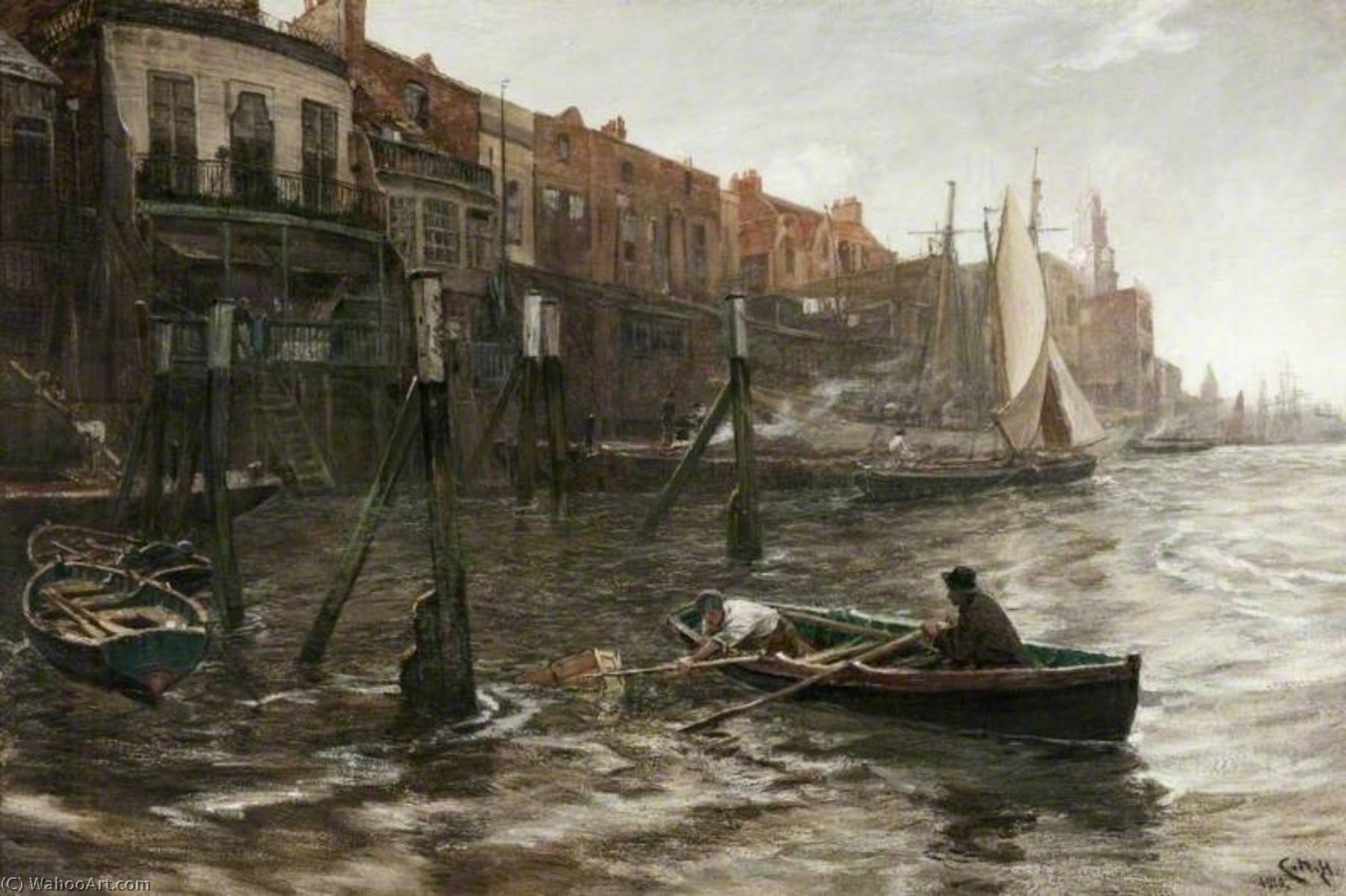 Buy Museum Art Reproductions Limehouse Hole, 1910 by Charles Napier ...