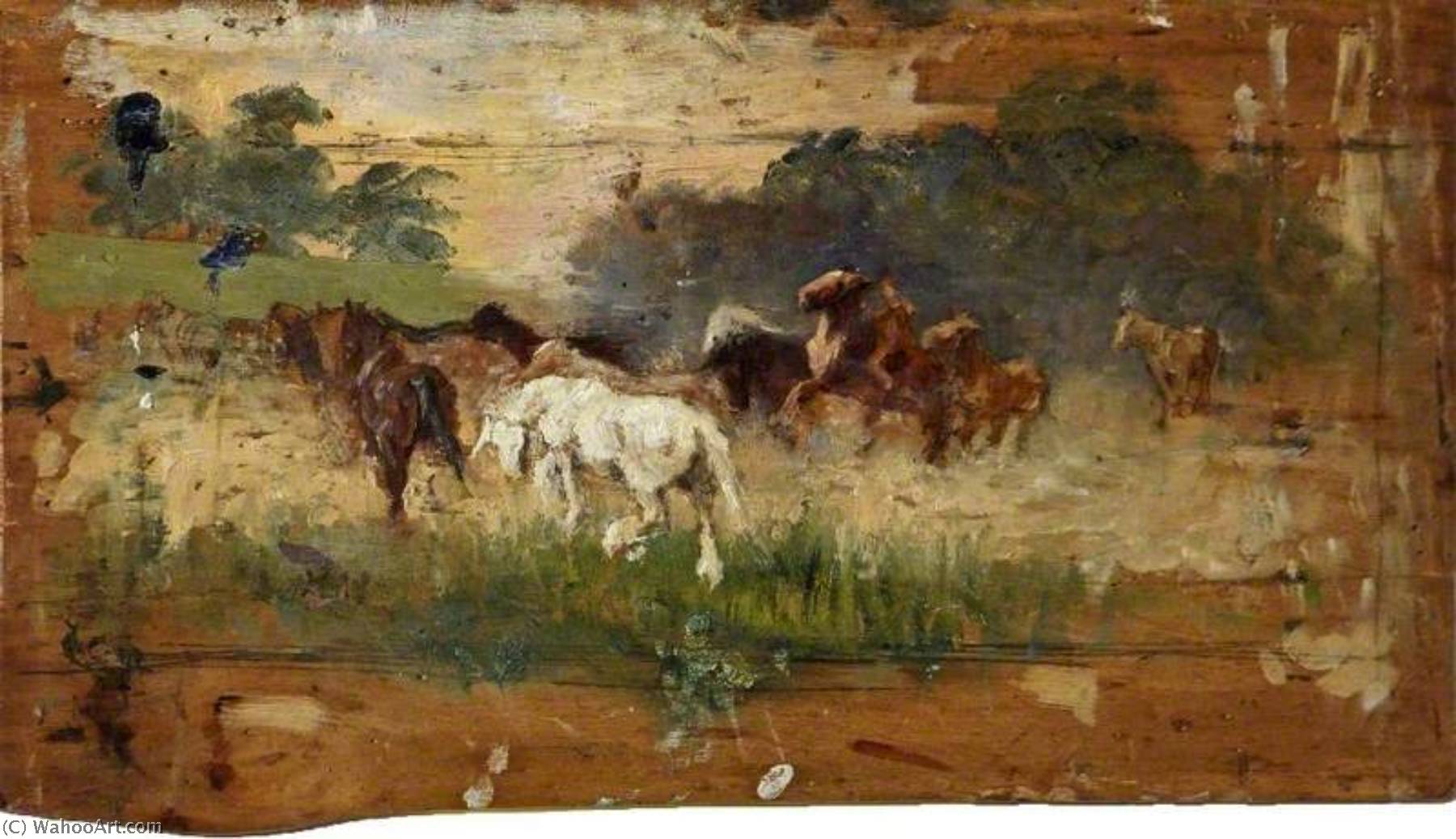 Reproducciones De Arte Del Museo Estudio para `Gypsy Horse Drovers ...