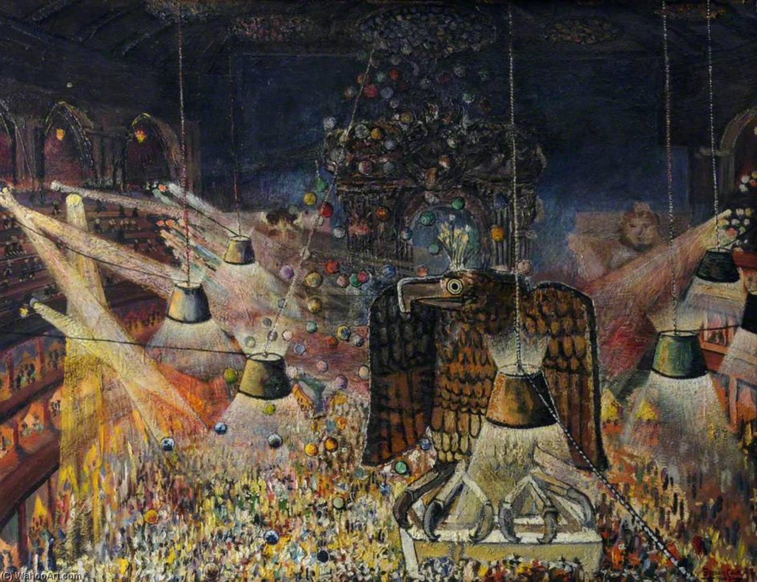 Paintings Reproductions Midnight, New Year`s Eve, Chelsea Arts Ball ...