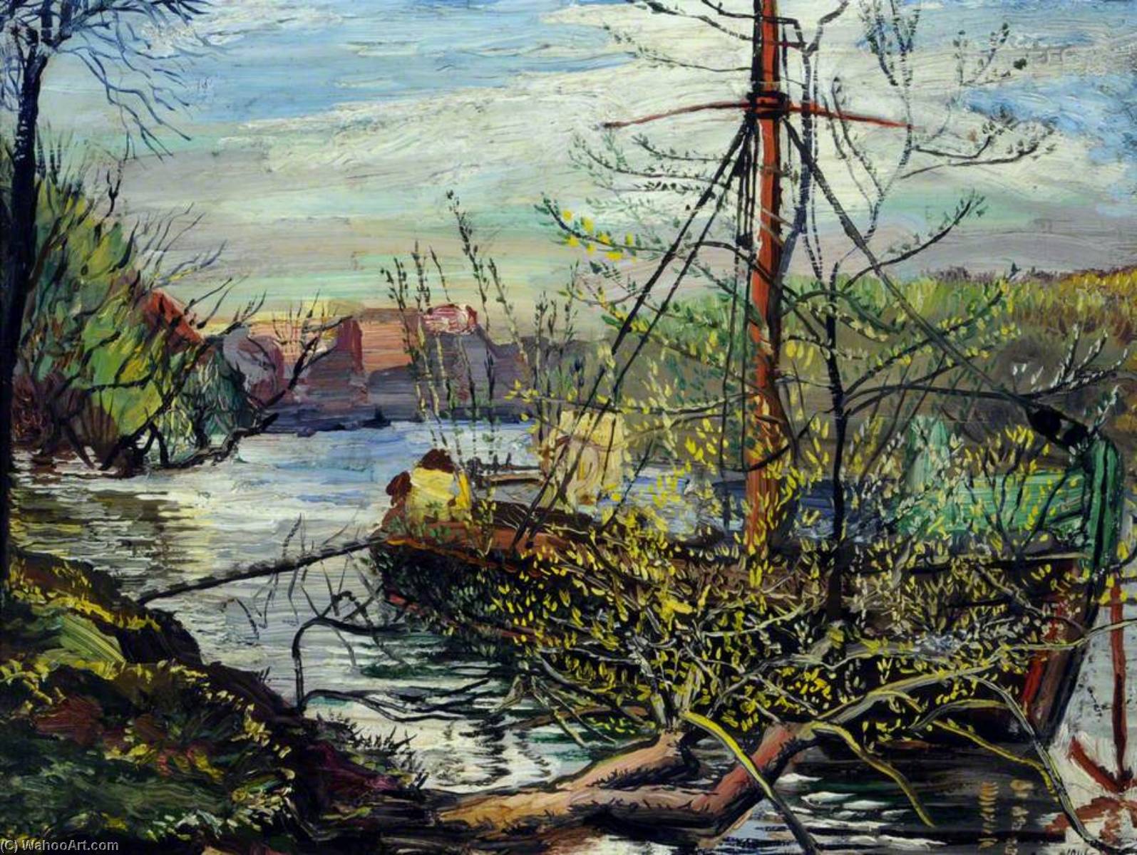 Get Paintings Reproductions The Mall, Chiswick, Spring Afternoon, 1946 ...