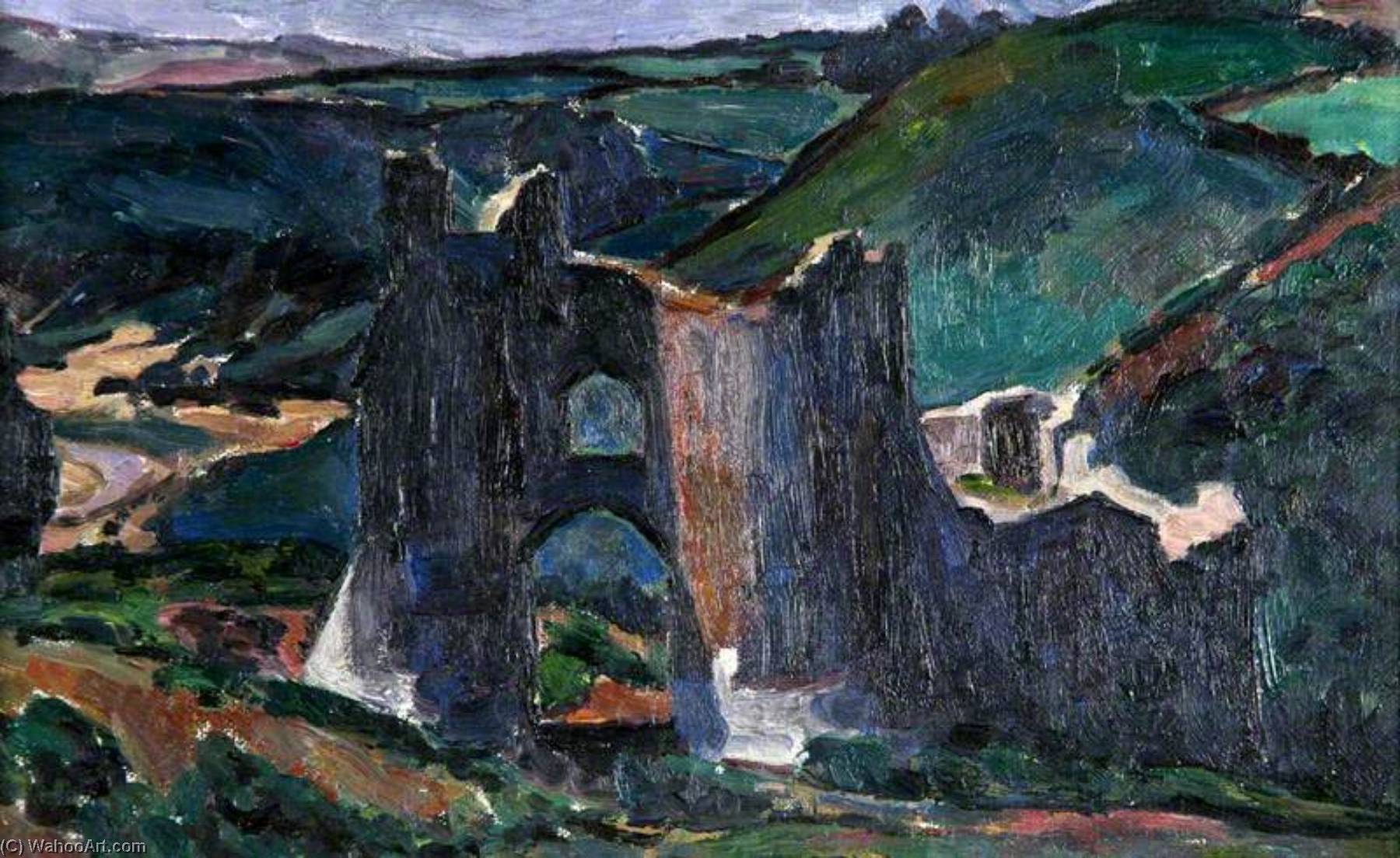 Paintings Reproductions Pennard Castle, 1926 by Evan Walters (1892-1951 ...