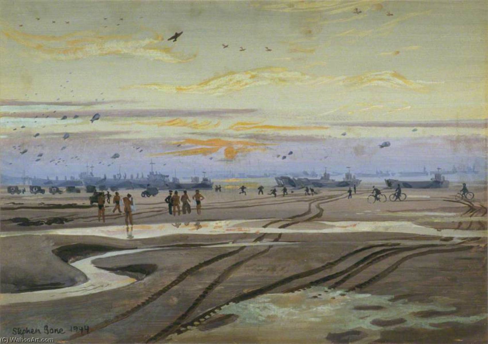 Order Artwork Replica Sunset on the Normandy Beaches, 1944 by Stephen ...