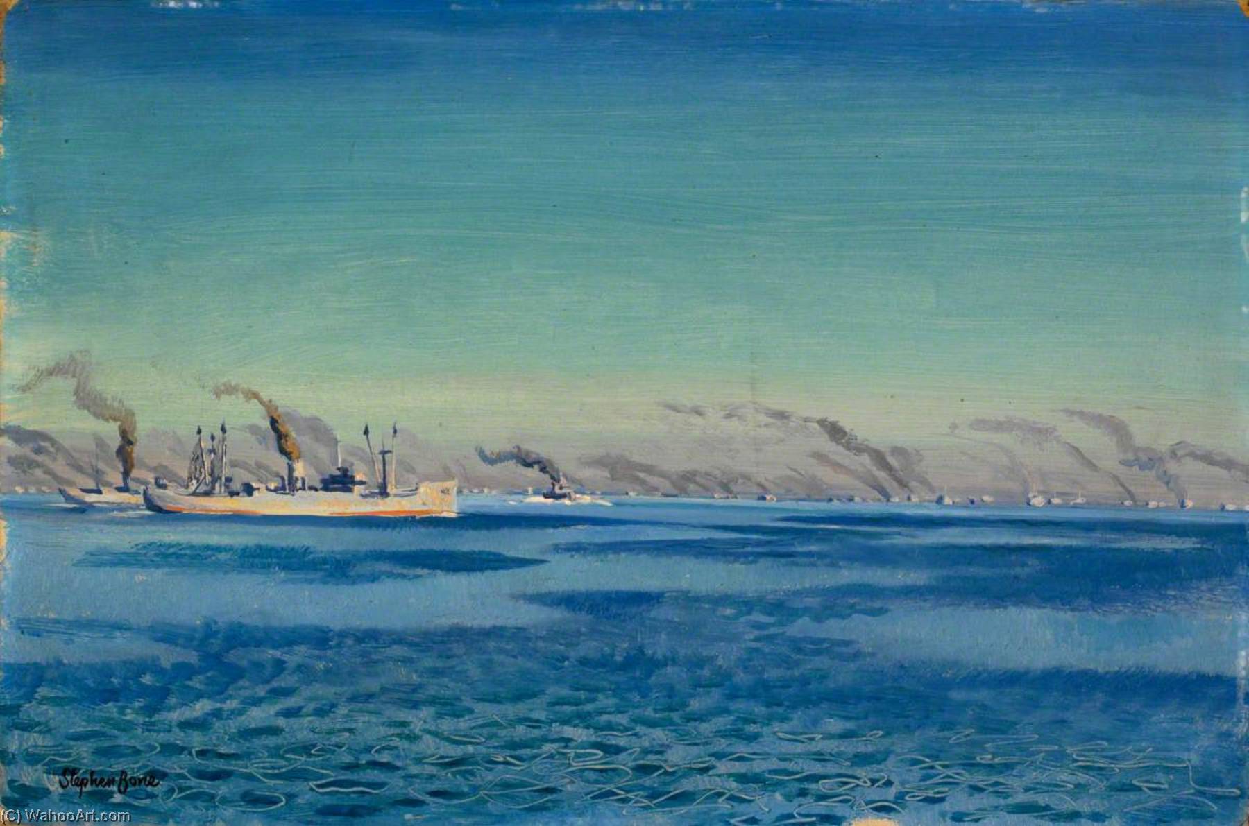 Gemälde Reproduktionen Convoy The Rendezvous, 1944 von Stephen Bone ...