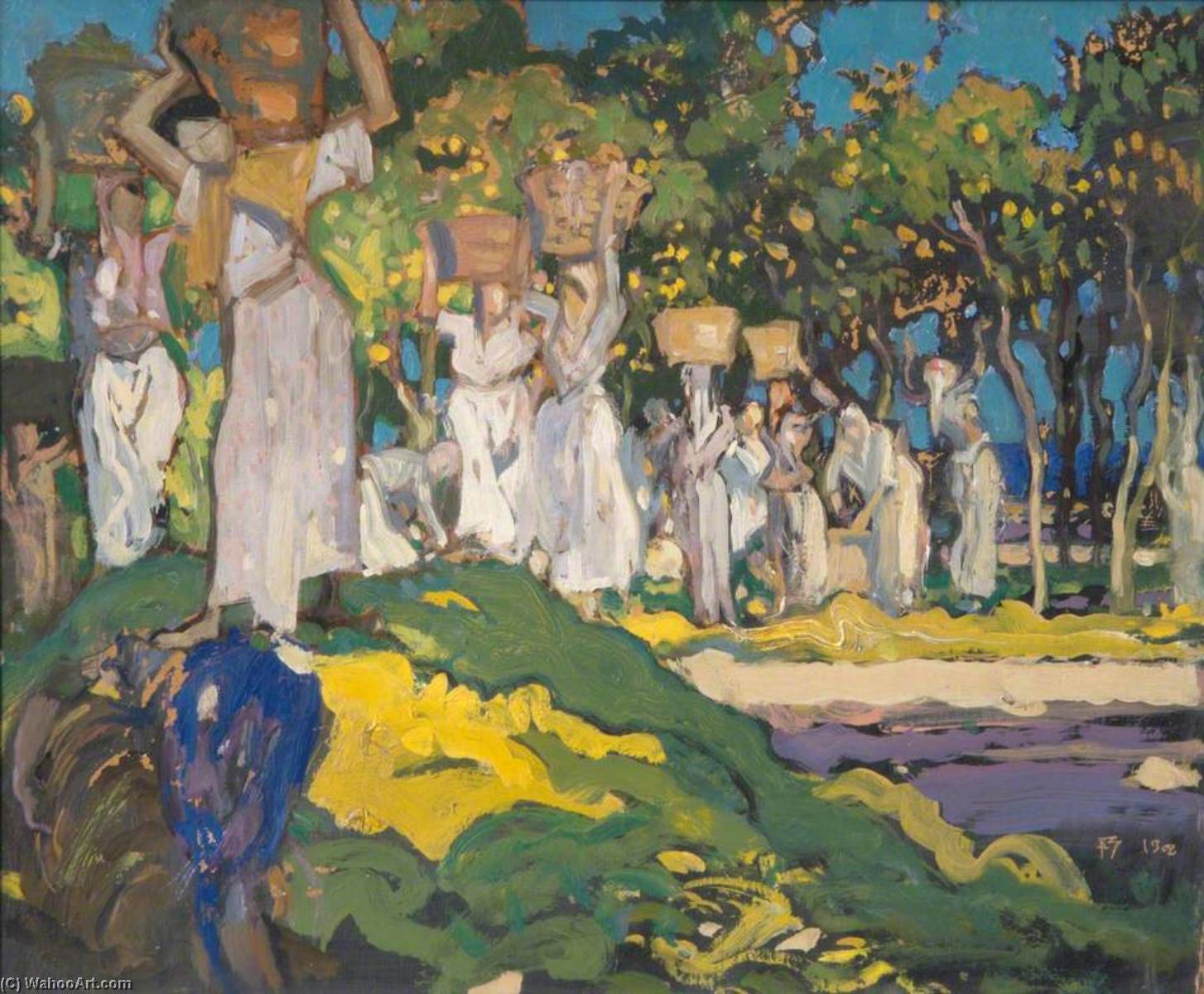 Order Artwork Replica Picking Lemons, 1908 by Sir Frank William ...