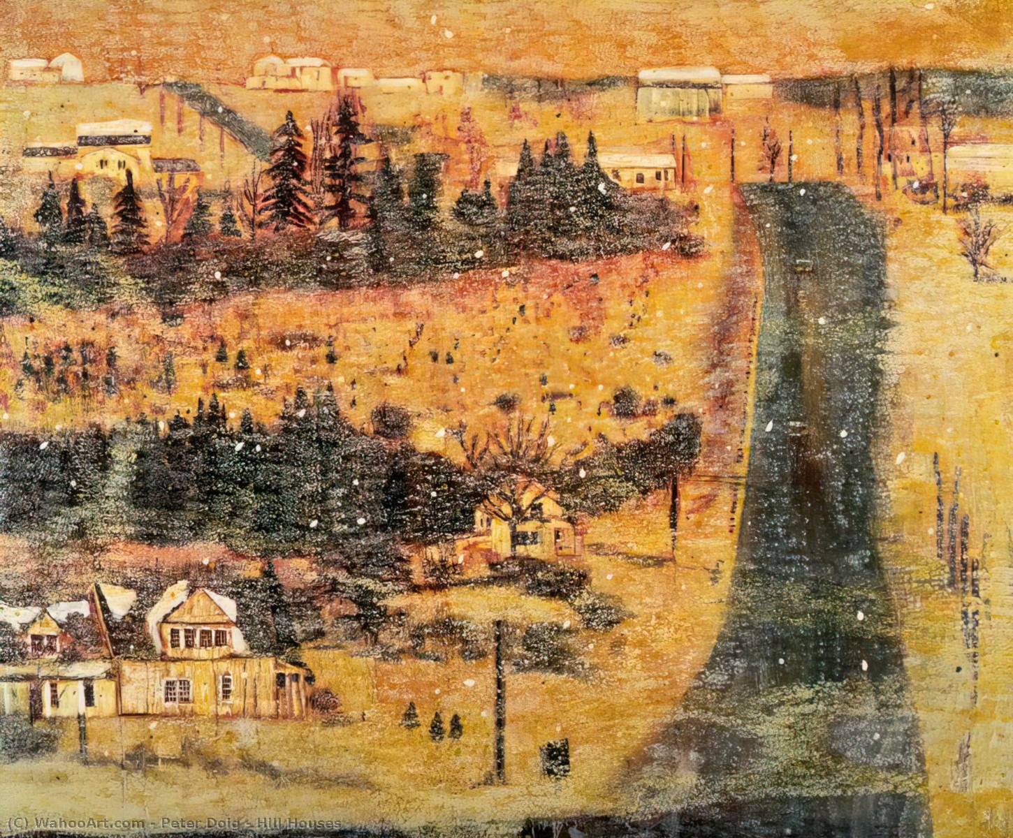 Hill Houses, 1991 de Peter Doig Peter Doig | WahooArt.com