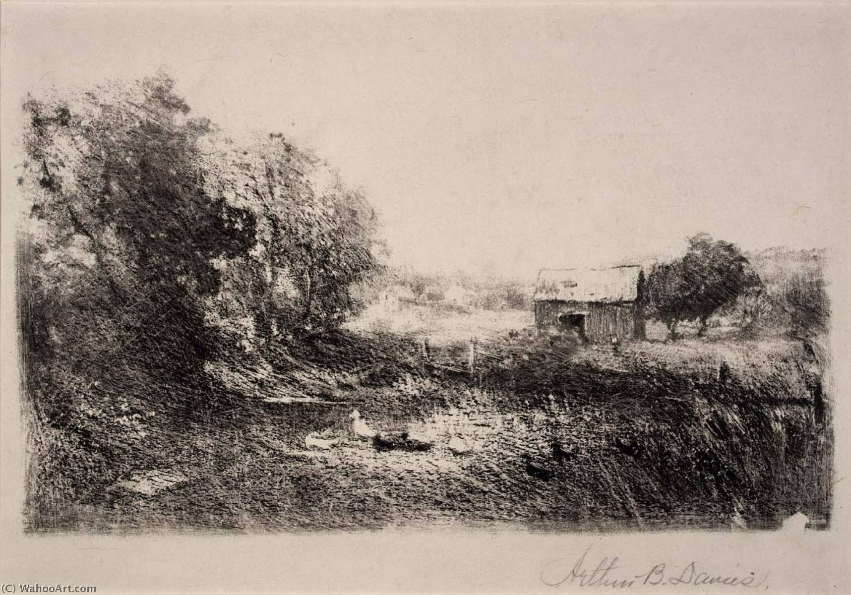 Gravura De Qualidade De Museu Duck Pond, 1892 por Arthur Bowen Davies ...