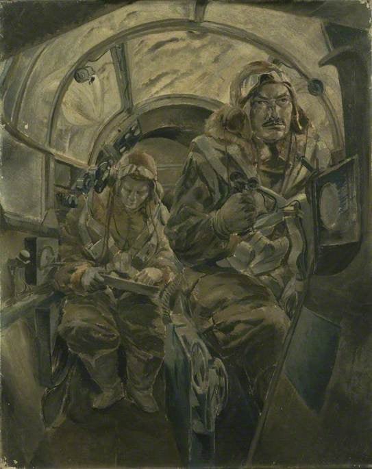 Museum Art Reproductions The Interior of an Aircraft in Flight, 1942 by ...