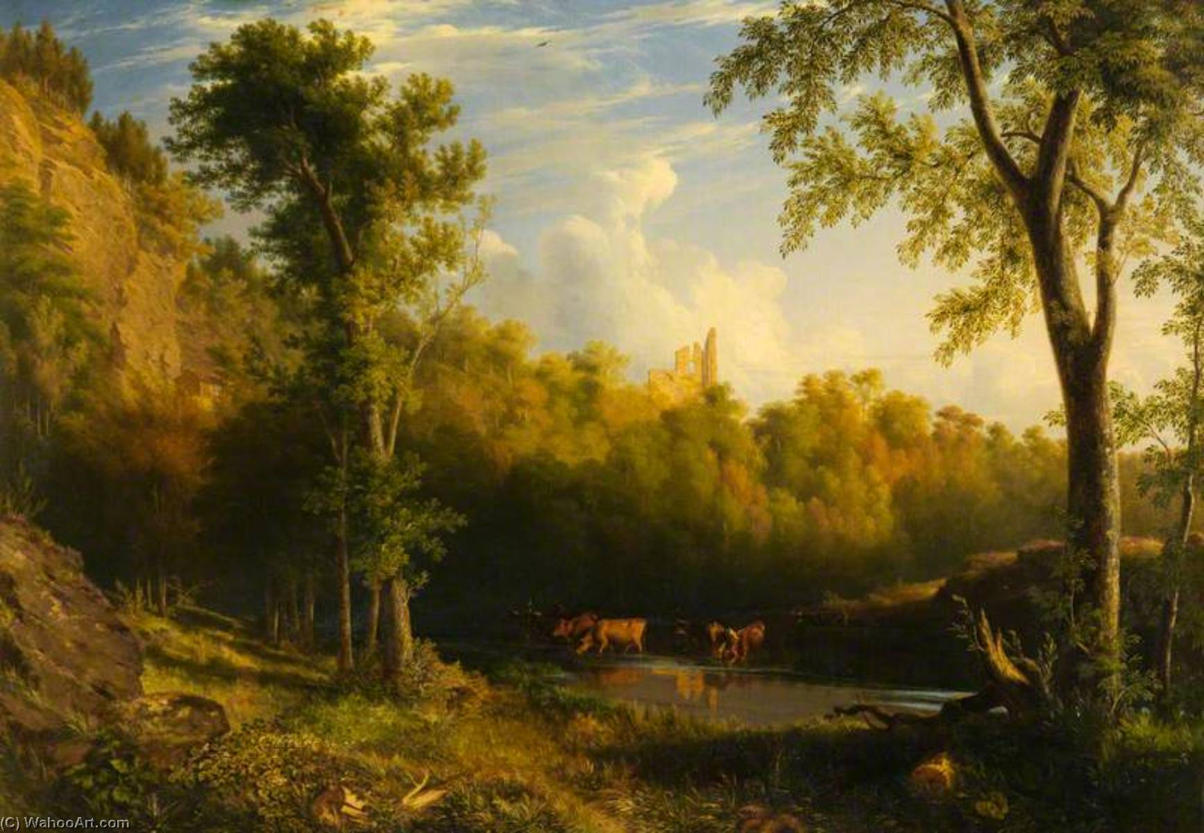 Art Reproductions Castle of Gight by James Giles (1801-1870) | WahooArt.com