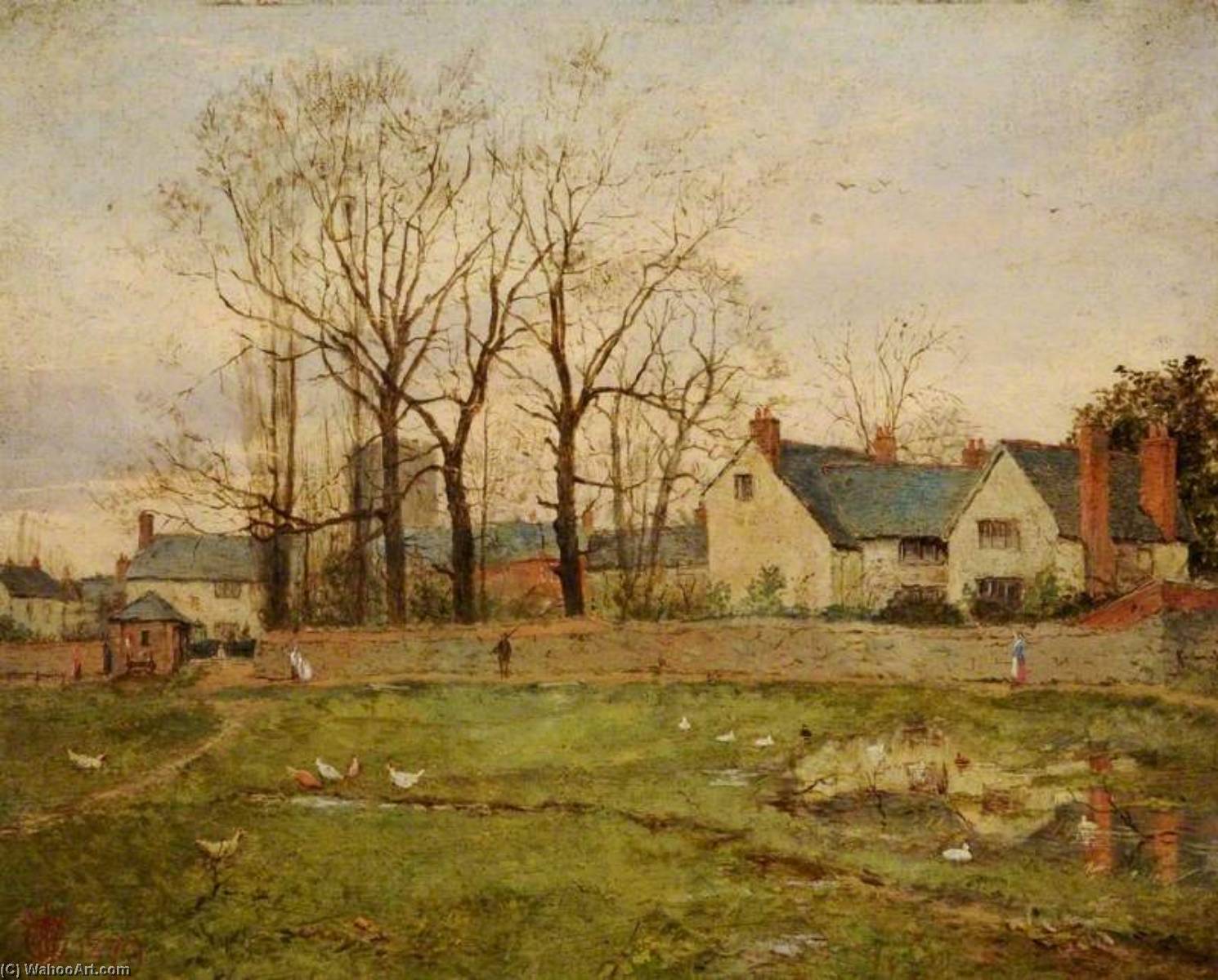 Purchase Oil Painting Replica A Village Scene, 1879 by Edward William ...
