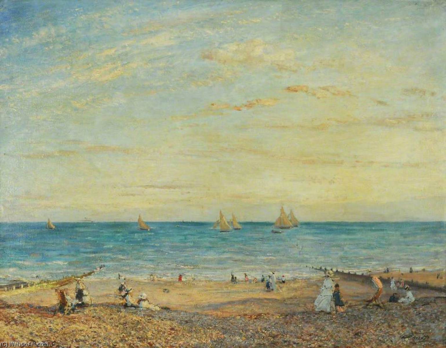 Paintings Reproductions Sandbanks, 1910 by Walter Westley Russell (1867 ...