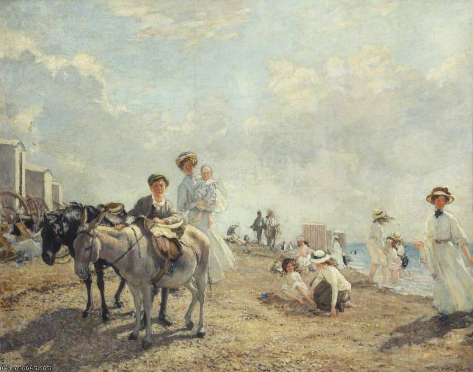 Museu De Reproduções De Arte Na praia, 1909 por Walter Westley Russell ...