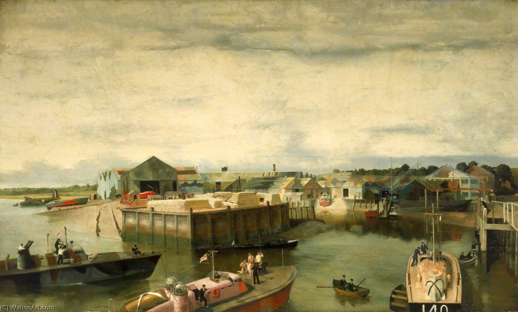 Paintings Reproductions The British Power Boat Company, 1941 by Richard ...