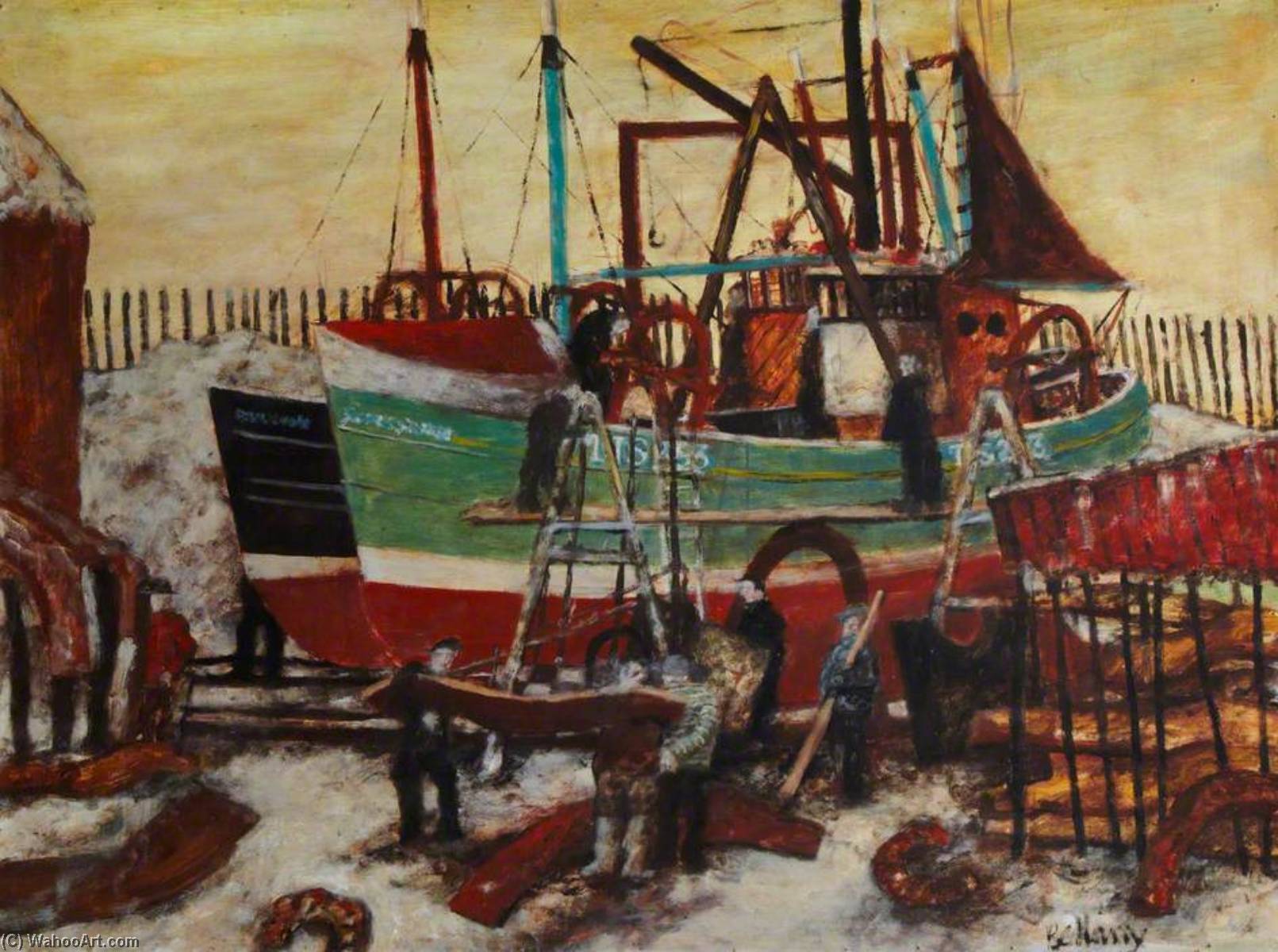 Fishing Boat by John Bellany (1942-2013) John Bellany | WahooArt.com