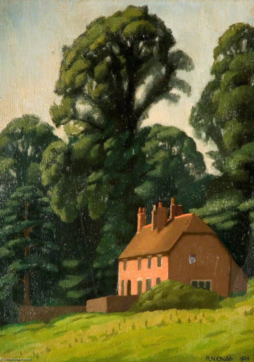 Reproductions D'art La ferme rouge, 1924 de Ralph Nicholas Chubb ...