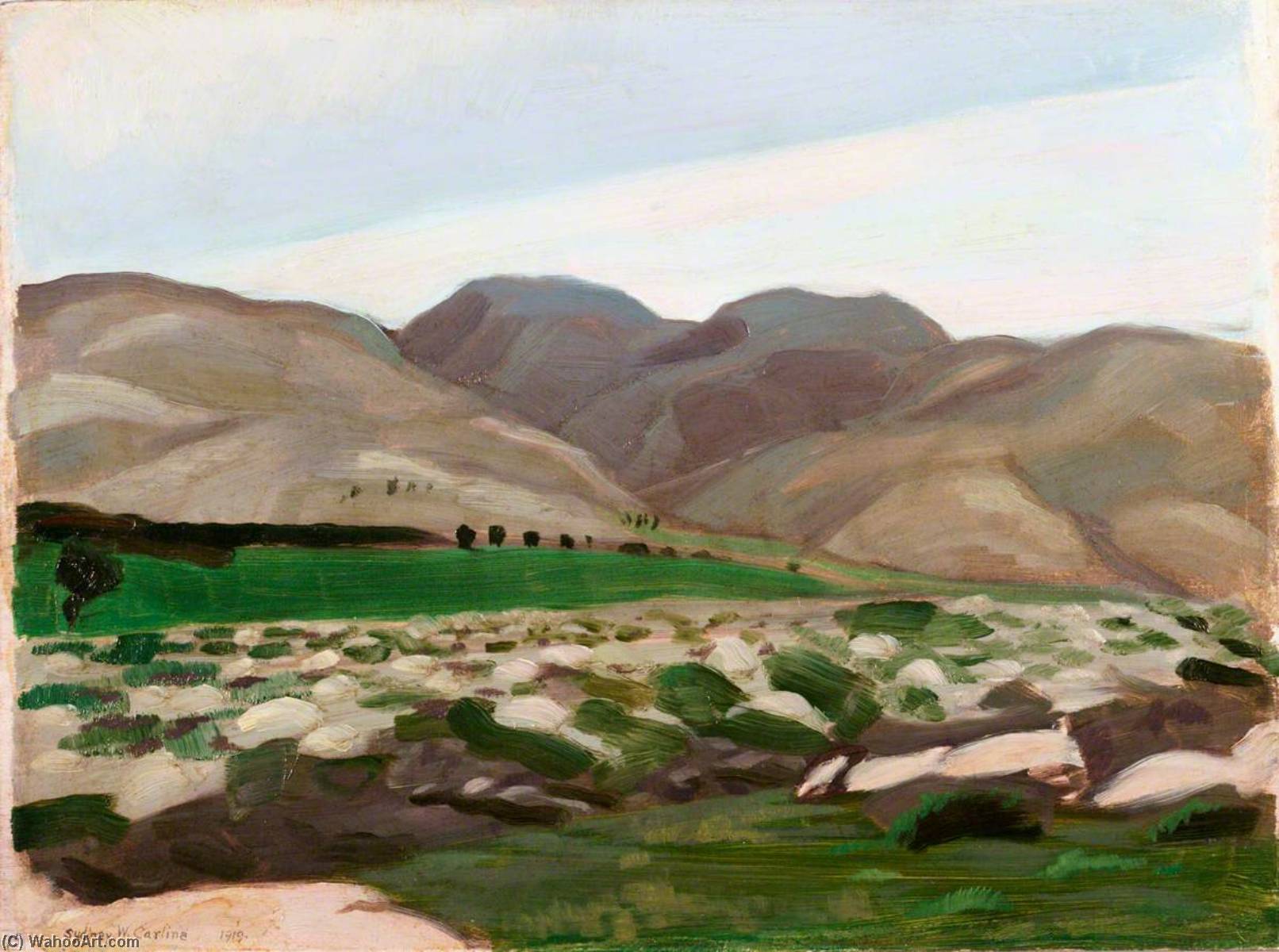 Paintings Reproductions The Hills of Judea, 1919 by Sydney William ...