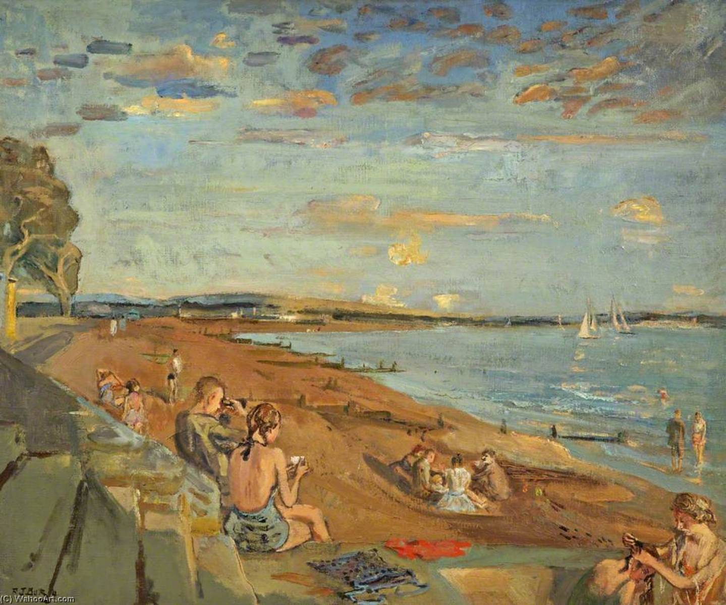 Get Paintings Reproductions Milford on Sea by Rodney Joseph Burn ...