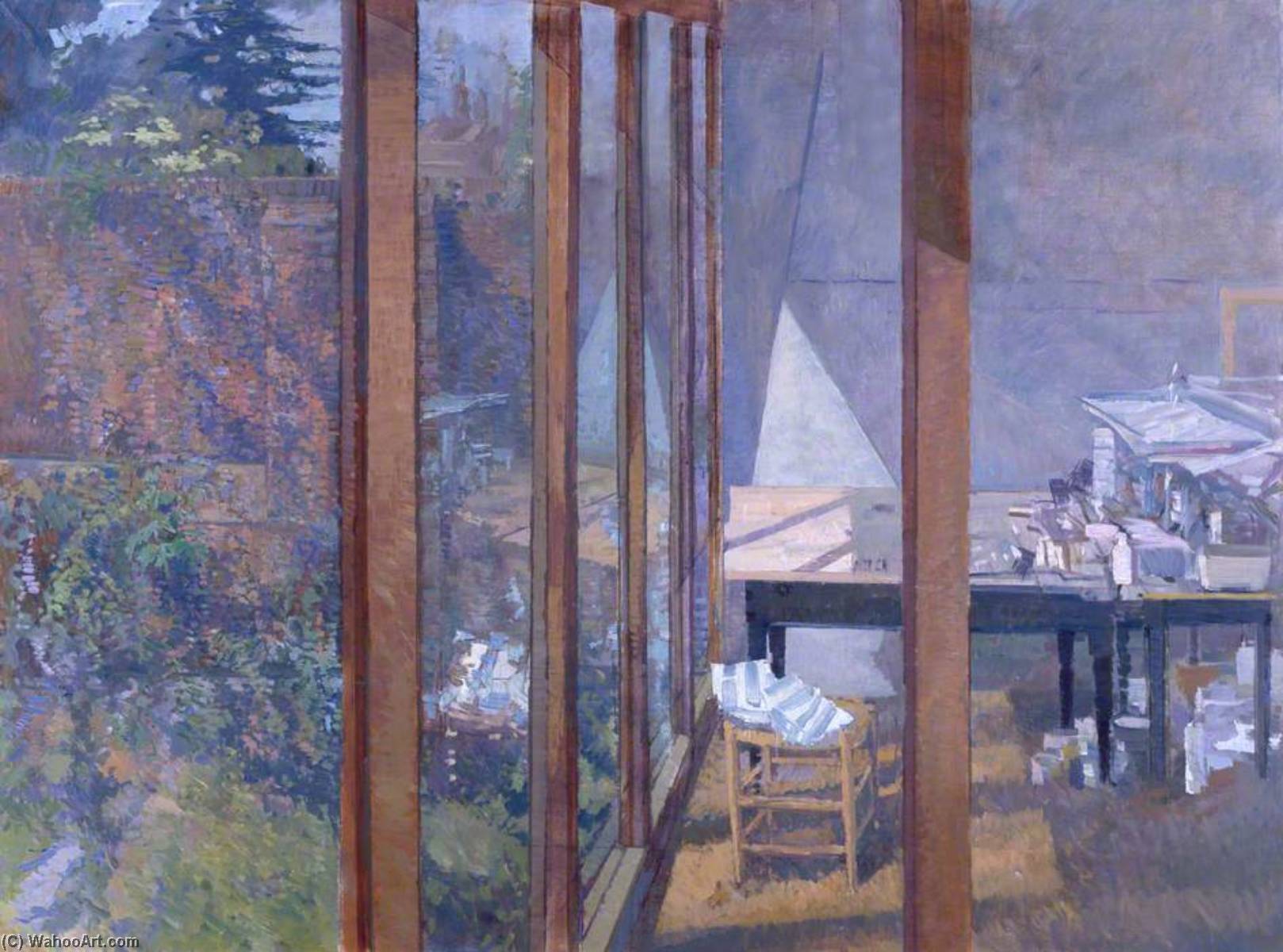 Oil Painting Replica Interior Exterior, 1992 by Roger De Grey (Inspired ...