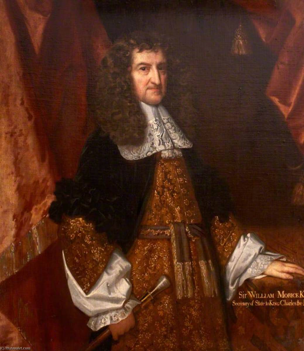 Gemälde Reproduktionen Sir William Morice (1602–1676), PC, MP von Jacob ...