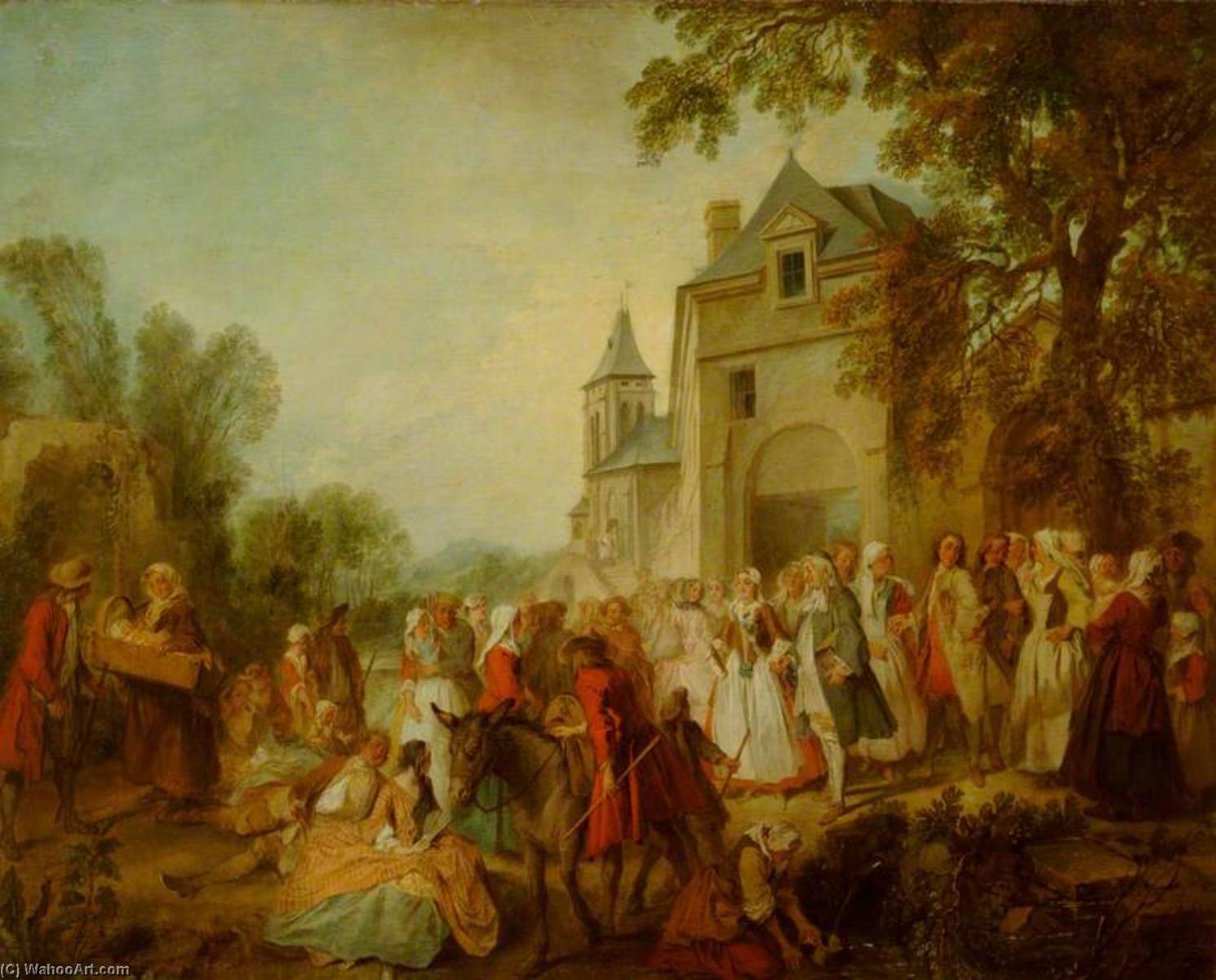 Get Art Reproductions The Village Wedding, 1737 by Nicolas Lancret ...