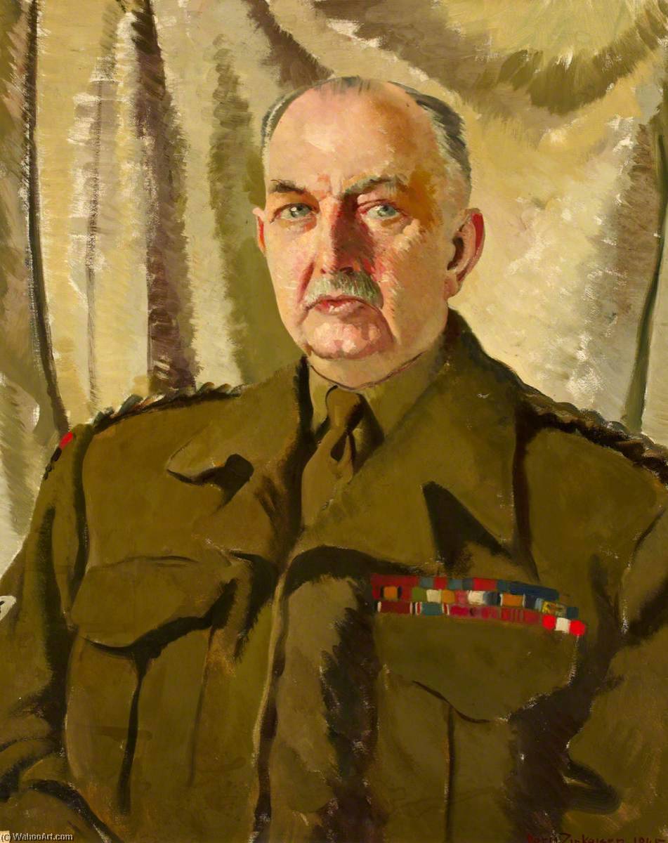 Paintings Reproductions Major General George Lindsay (1880–1956), 1945 ...