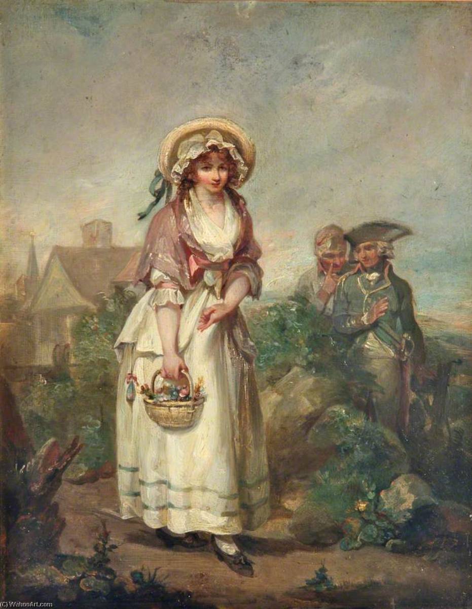 Paintings Reproductions Flora, 1790 by Henry Singleton (1766-1839 ...