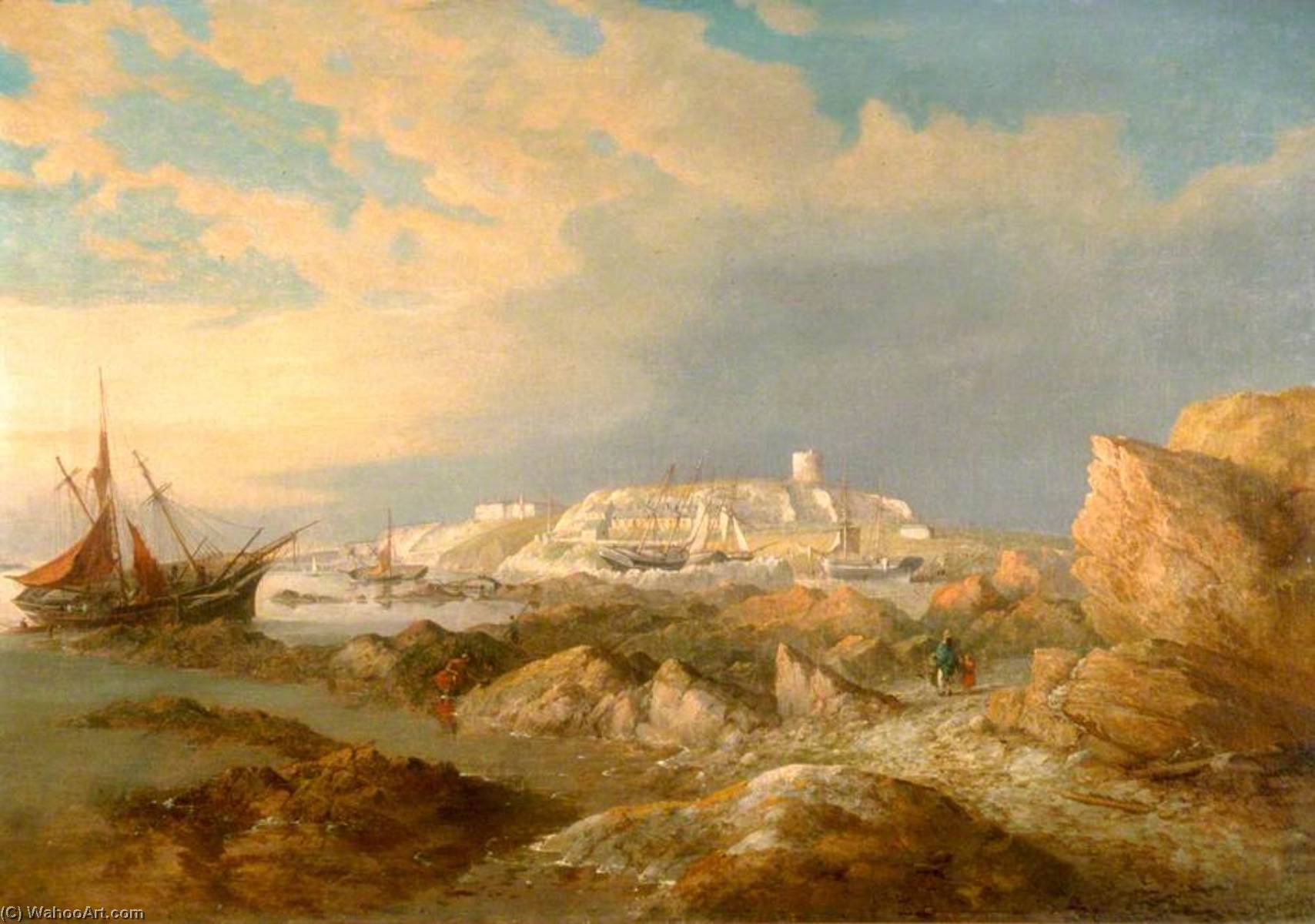 Museum Kunstreproduktionen Plymouth, Mount Batten und der Hoe, 1866 von ...
