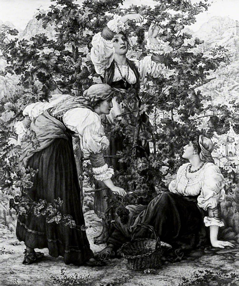 Kunstreproduktionen | Arbeiter an der weinberg , 1889 von Thomas ...