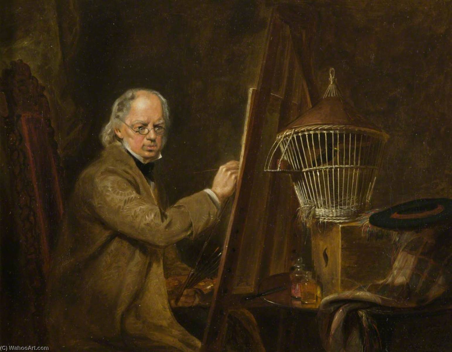 Artwork Replica Self Portrait, 1854 by Alexander George Fraser (1786 ...