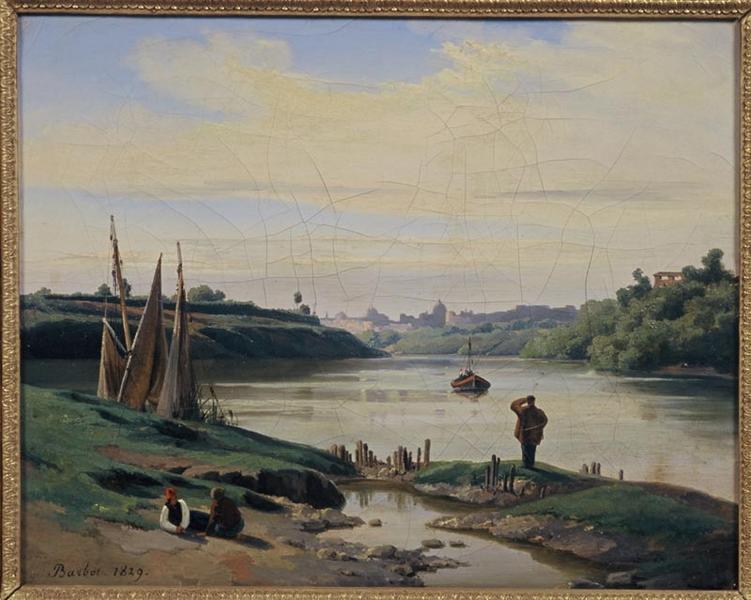 Art Reproductions VUE D`ARICIA by Prosper Barbot (1798-1877) | WahooArt.com