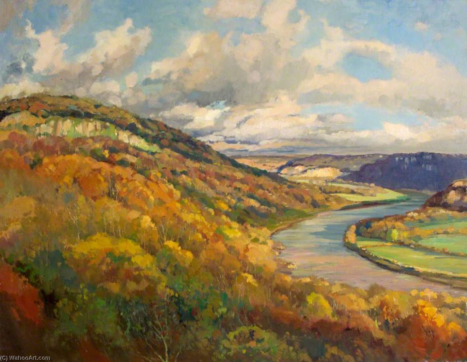 Get Paintings Reproductions The Wye Valley below Wynd Cliff by Donald ...