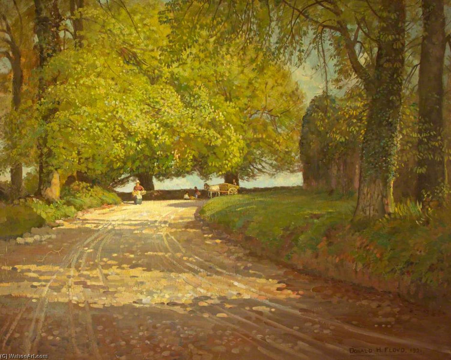 Paintings Reproductions Morning at Dewstone, Caldicot by Donald Henry ...