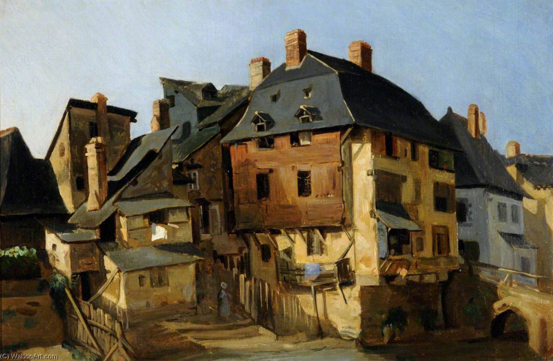 Museum Art Reproductions Village in Picardy by Louis Adolphe Hervier ...