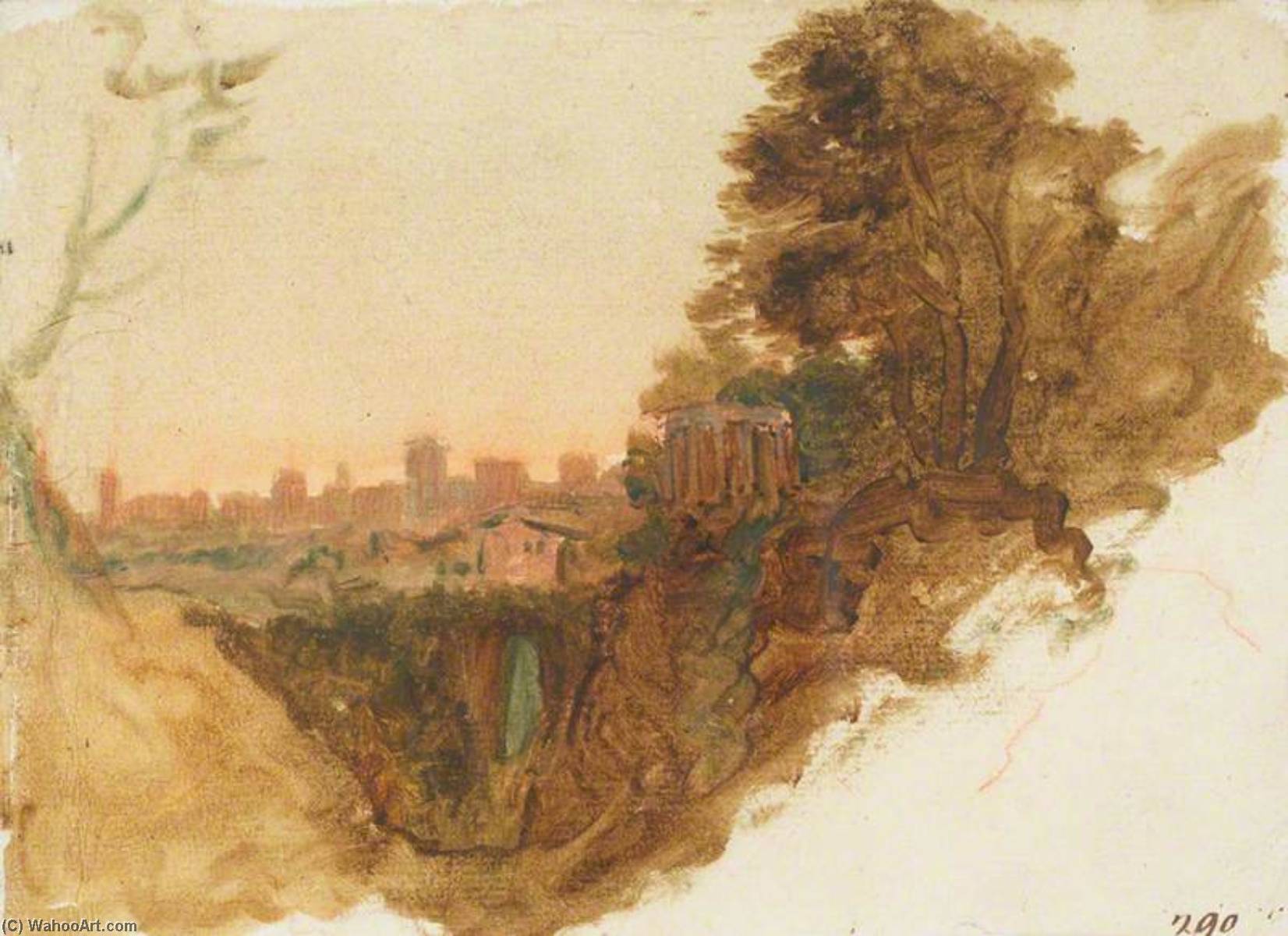 Paintings Reproductions Temple of the Sibyl at Tivoli by Alexander ...