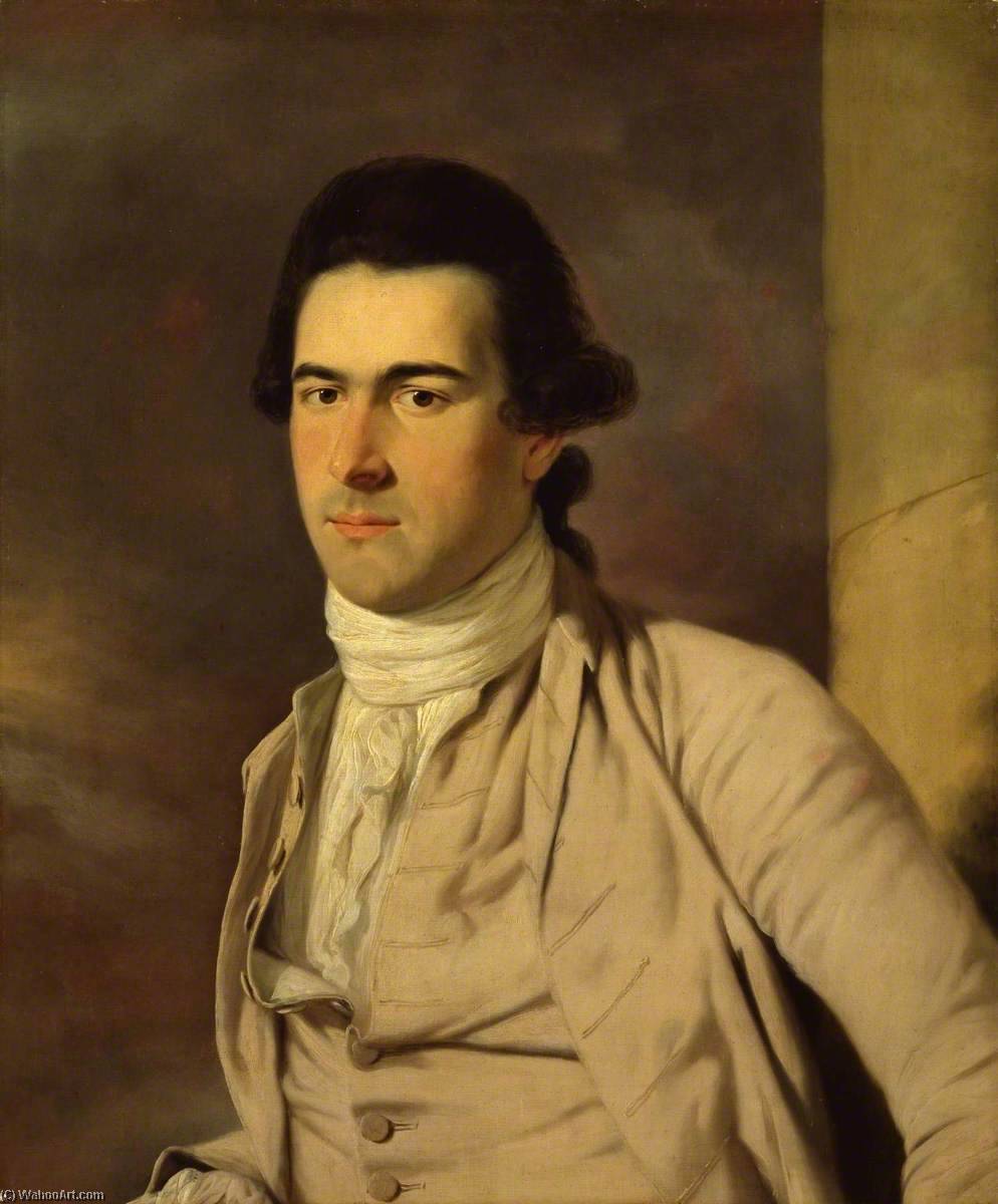 Paintings Reproductions Young Man in a Fawn Coat by Tilly Kettle (1735 ...