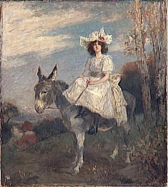 Paintings Reproductions FIN DE PROMENADE by Jacques-Ferdinand Humbert ...