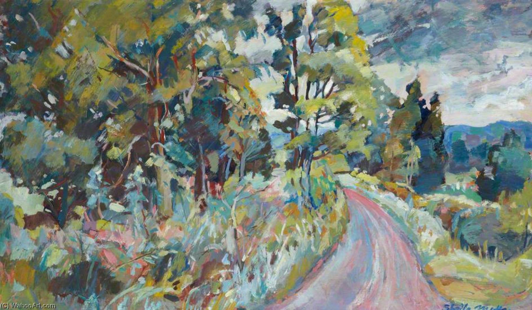 A Windy Day at Beechfield, 1994 by Sheila Mullen Sheila Mullen ...