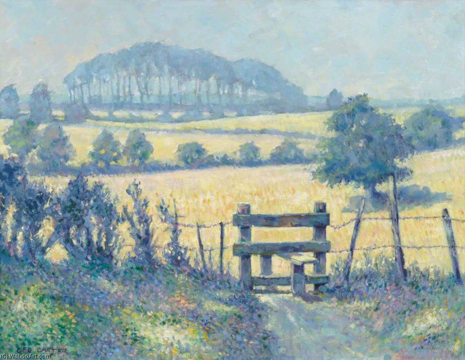 Landscape with Stile (Summer near Blackmoor) by George Carter George ...