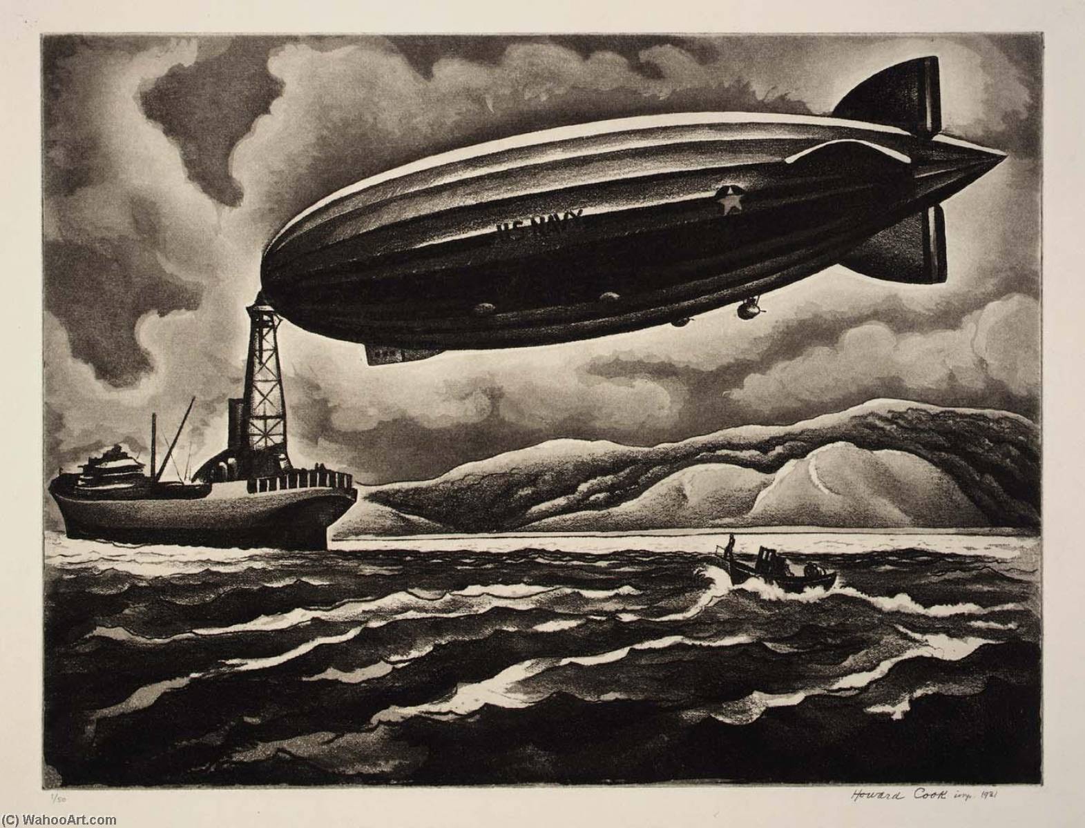 Reproduções De Pinturas Los Angeles, 1931 por Howard Cook (Inspirado ...