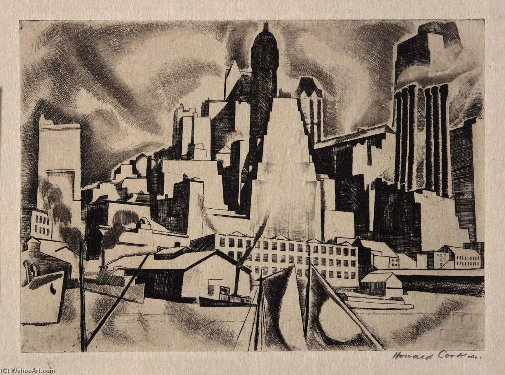 Reproduções De Arte East River, 1928 por Howard Cook (Inspirado por ...