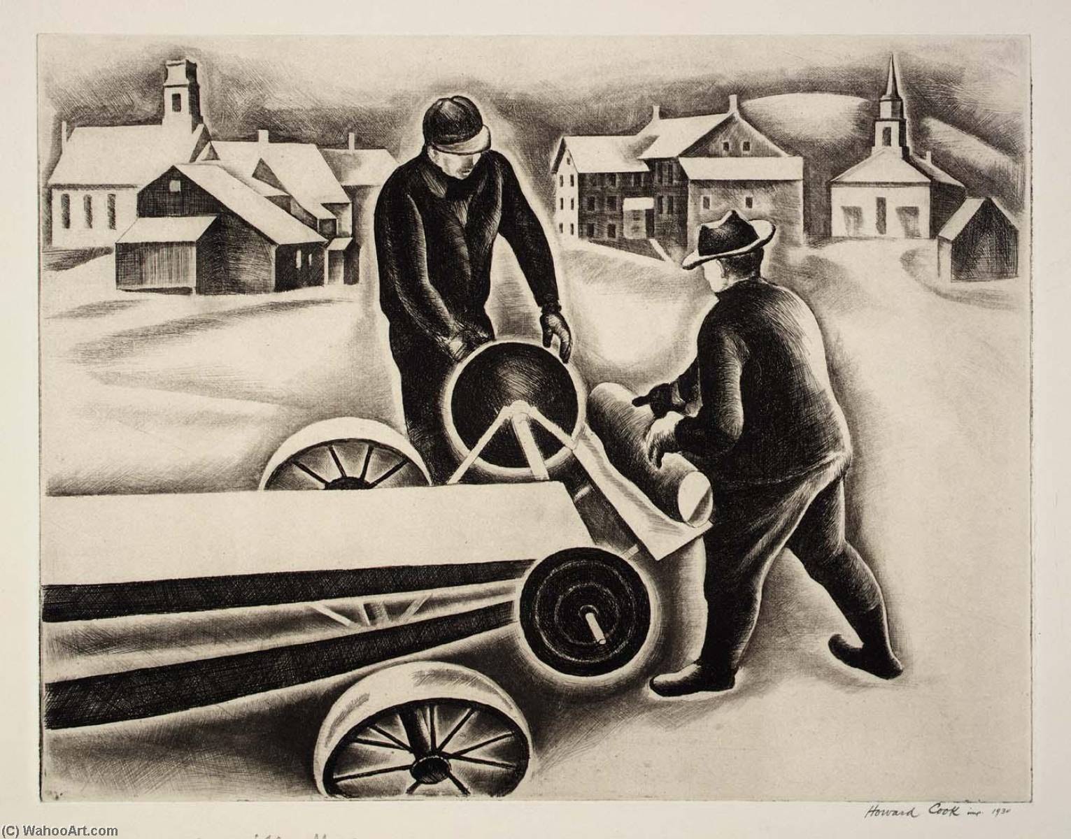 Get Art Reproductions Sawing Wood, 1930 by Howard Cook (Inspired By ...