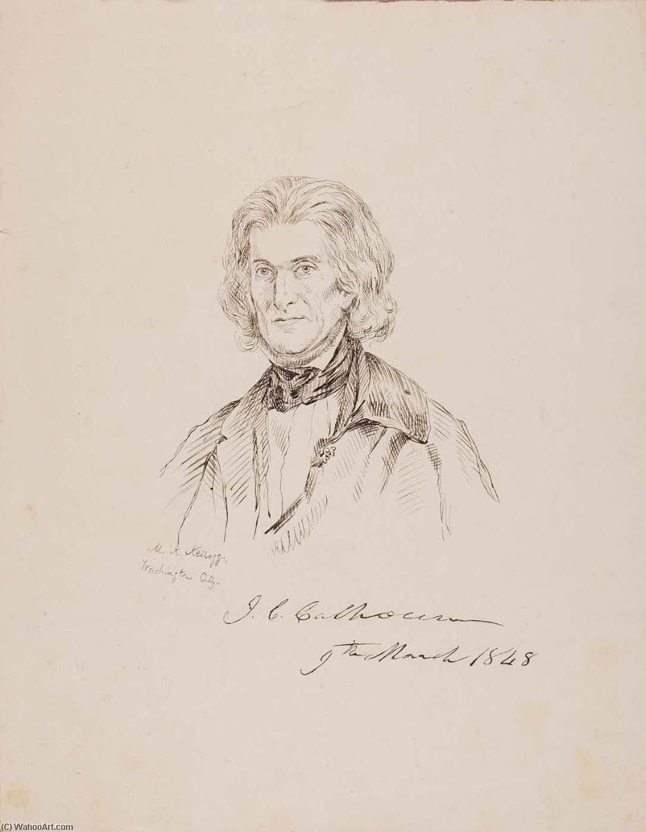 Artwork Replica J.C. Calhoun, 1848 by Miner Kilbourne Kellogg (1814 ...
