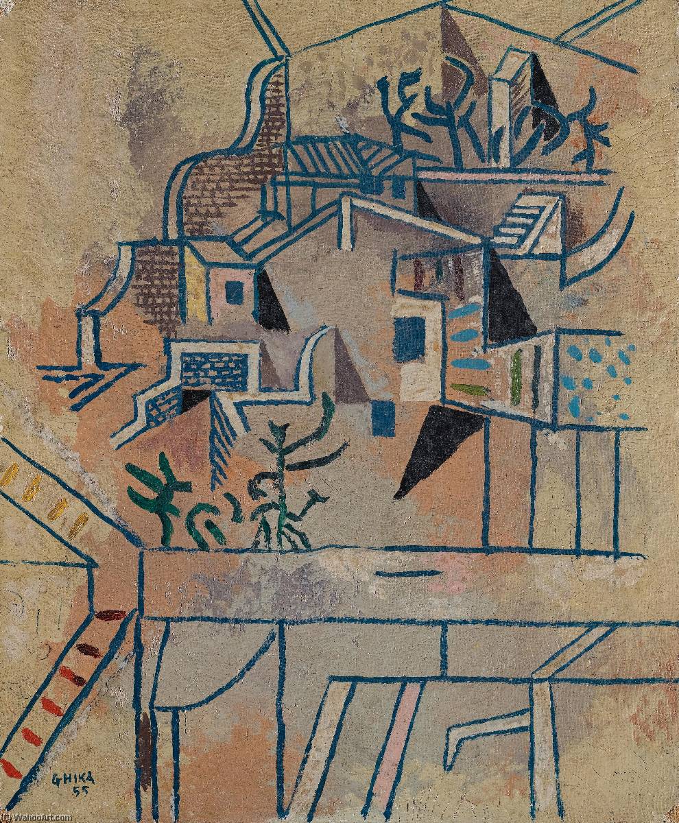 Museum Kunstreproduktionen Das Künstlerhaus in Hydra von Nicos ...